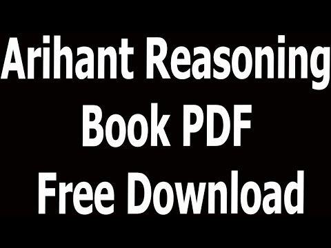 Arihant Reasoning Book PDF Free Download