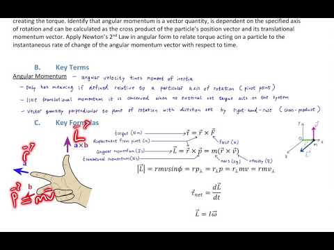 Angular Momentum and Torque Vectors