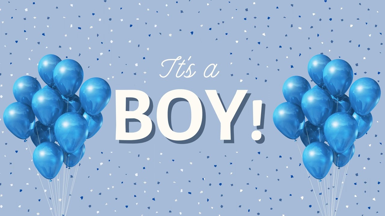It's A Boy! | Gender Reveal Party TV Banner | TV Reveal Party Slideshow | Gender Reveal Screensaver