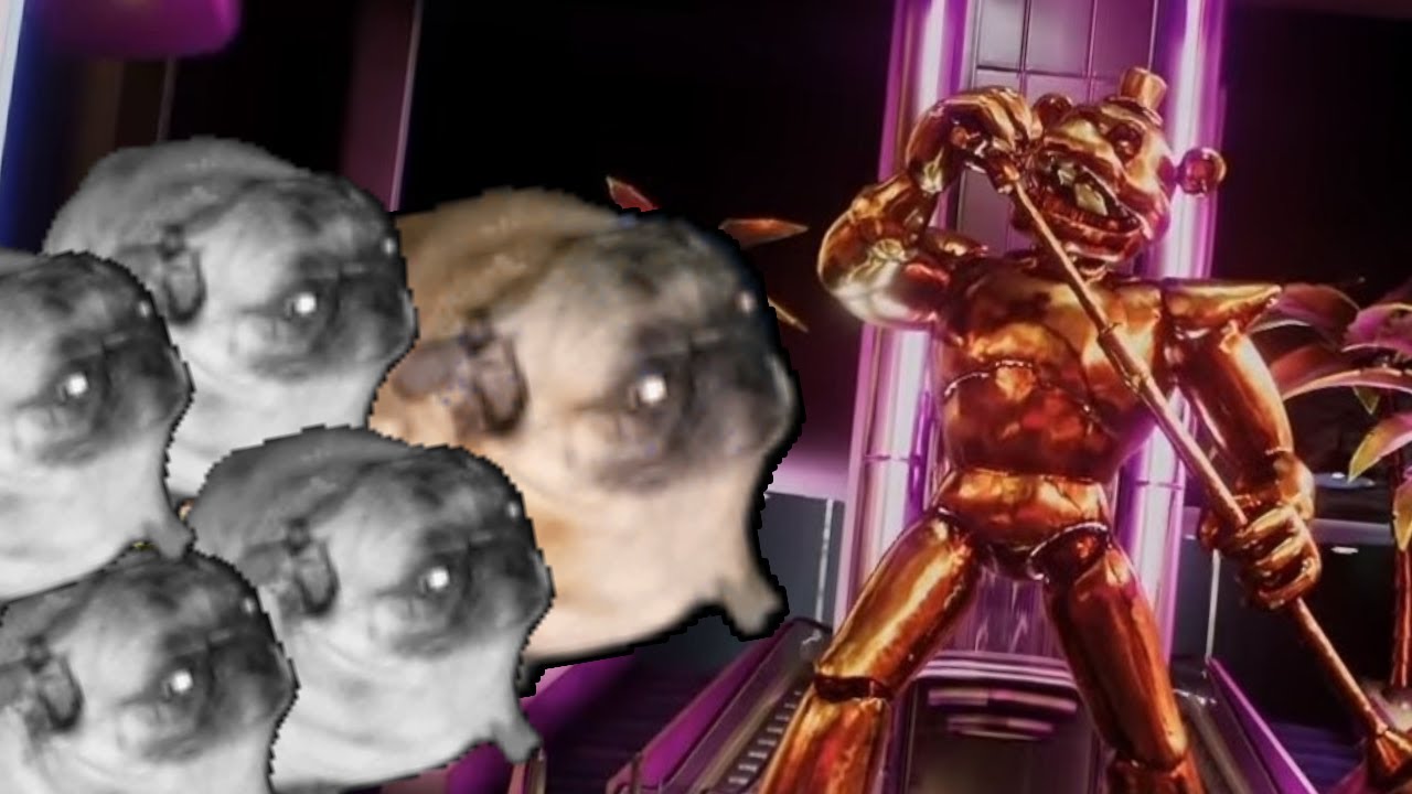 Pug dancing to fnaf lore (Security Breach)