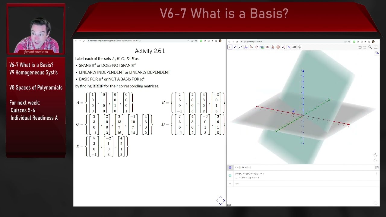 202.V6 Identifying a Basis
