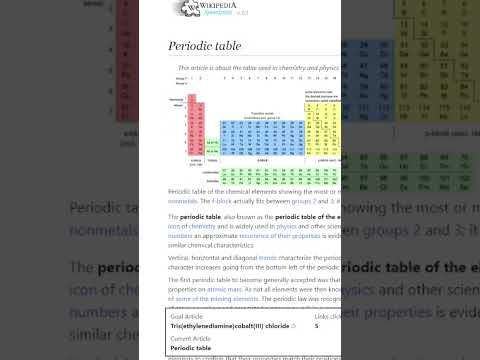 How Fast Can I Speedrun Wikipedia? (dodecahedral bipyramid to tris cobalt(III) chloride) #shorts