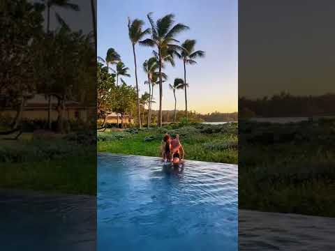 PDA by the Pool #shorts #hawaii #couples