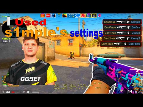 I used s1mple's settings for a week and this happened...