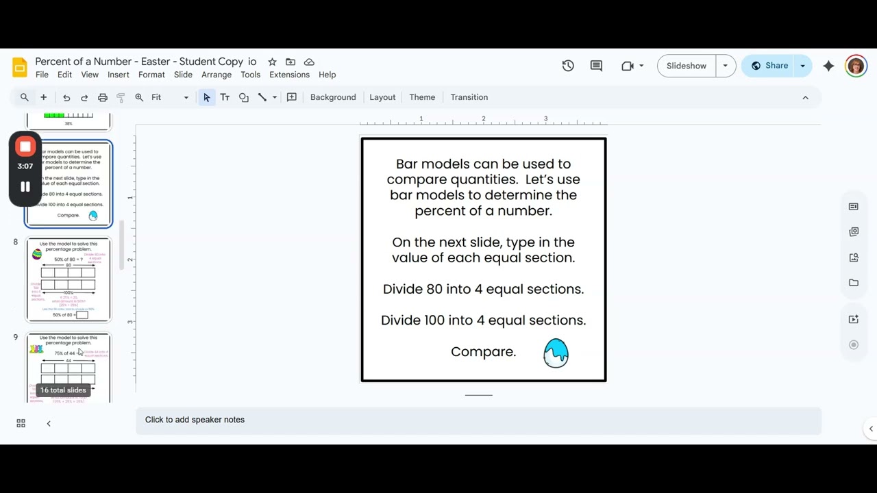 Understanding Percentages Through Interactive Learning