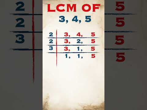 LCM of 3, 4 & 5/ #shorts / #short / #viral / #trending #publicmaths #easymathtricks
