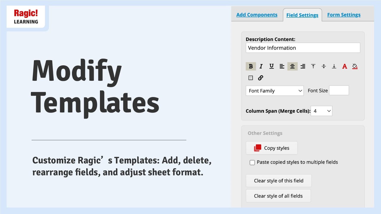12. Modify Templates