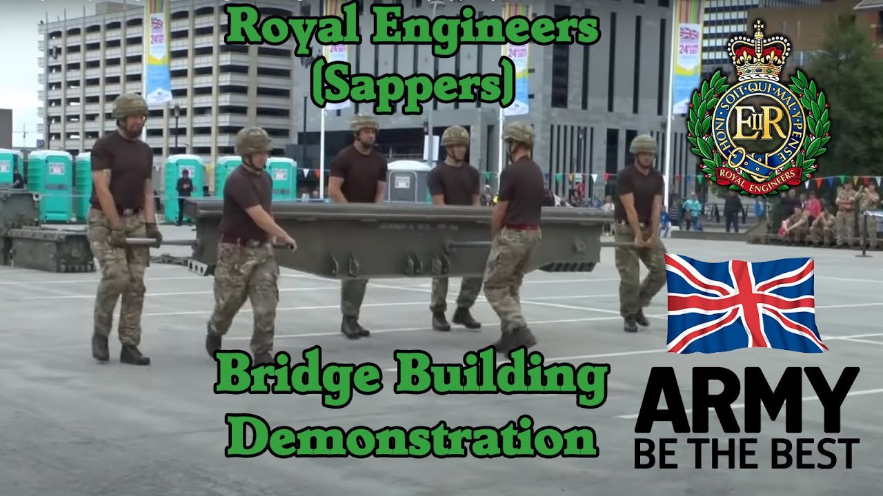 British Army – Royal Engineers bridge building demonstration (Sappers)