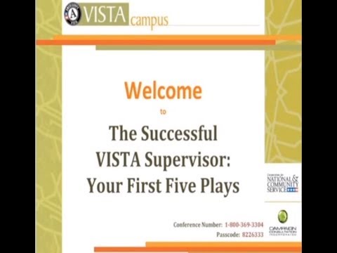 Successful VISTA Supervisor