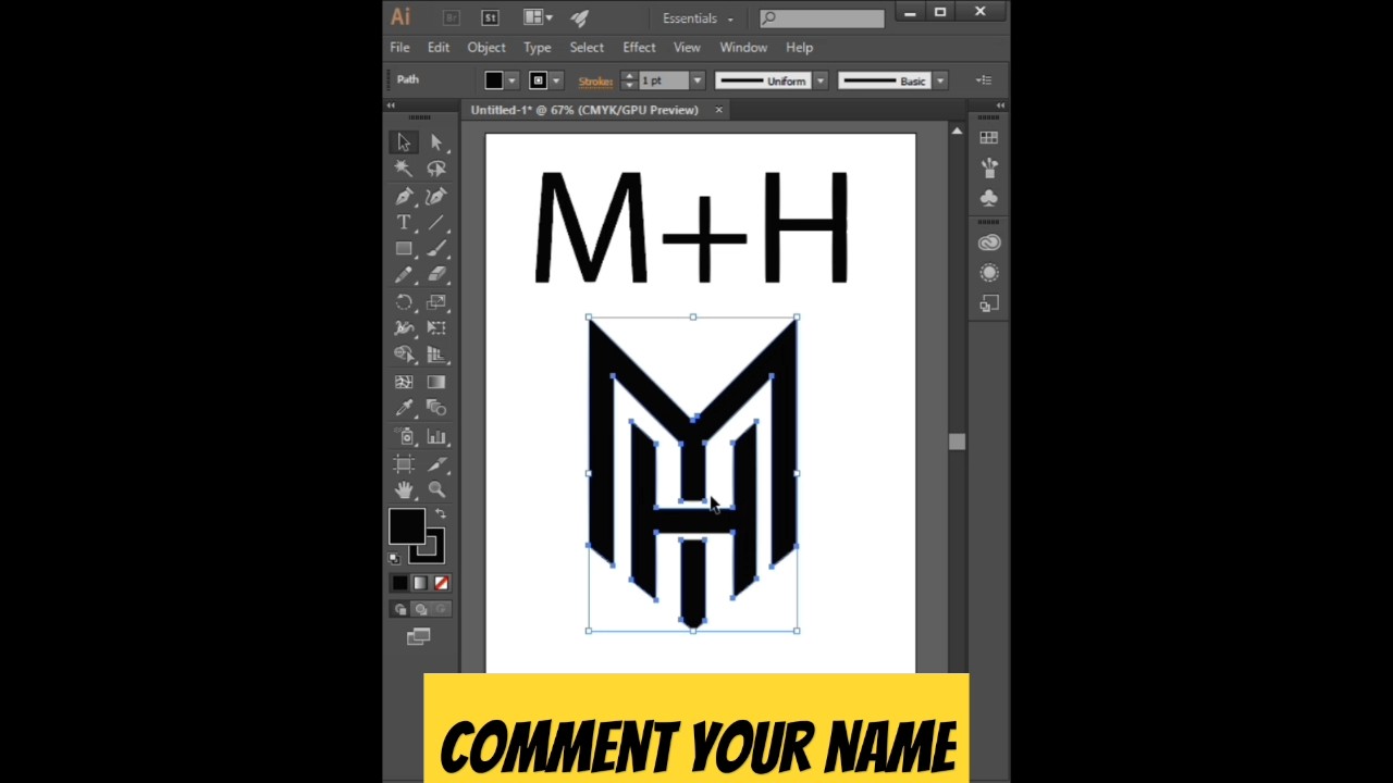How to MH logo design 🤩🤩#shortsfeed #shorts #artist #logo #drawing #trending #viral