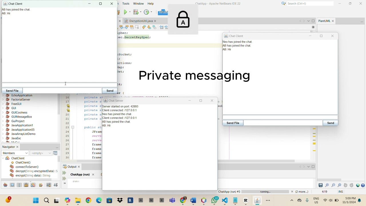 Simple Chat Application in Java - software project group 3
