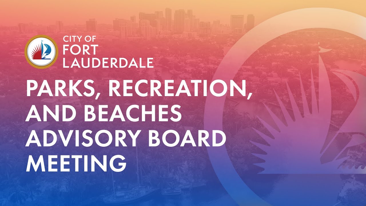 Parks, Recreation, and Beaches Advisory Board Meeting on January 28, 2026