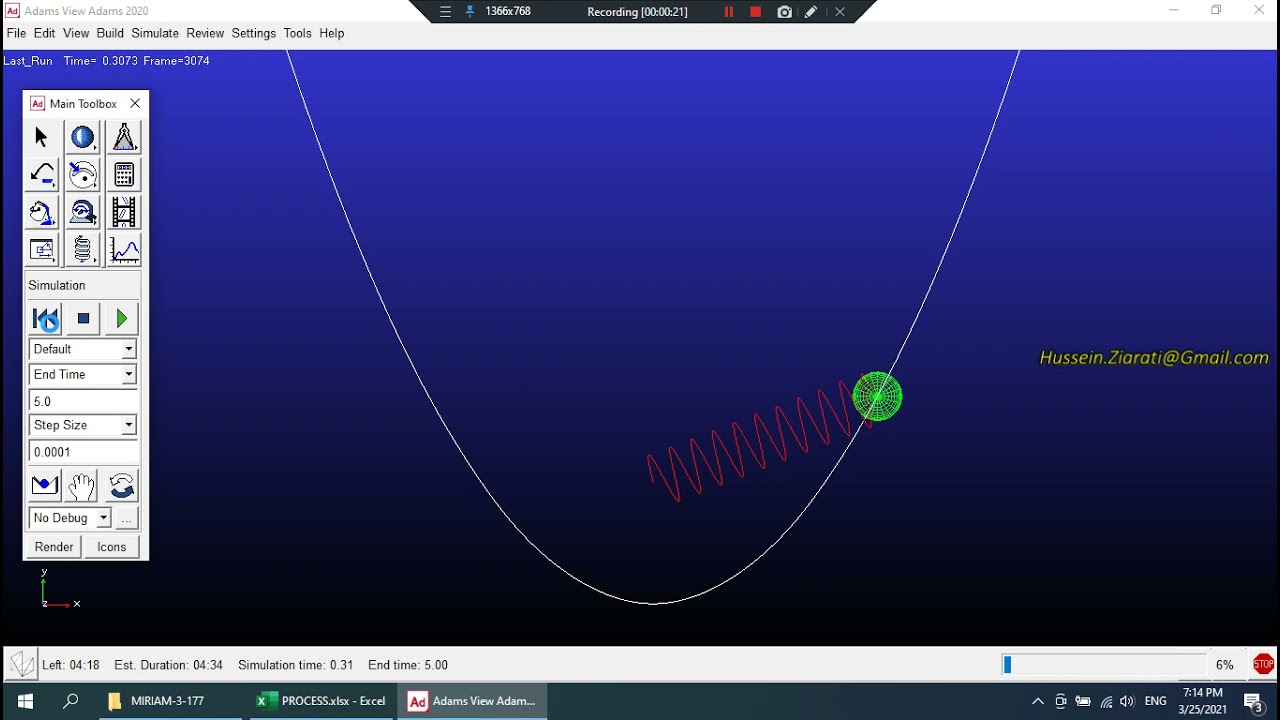 Msc Adams View tutorial MERIAM3 171 STEP12