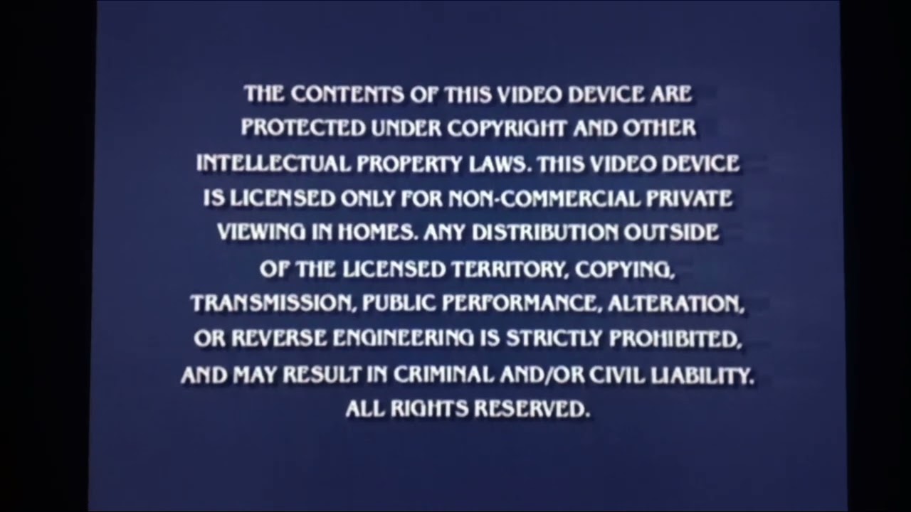 FBI Warning Screen Paramount (2003)