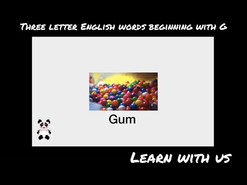 English Three Letter Words Beginning With G