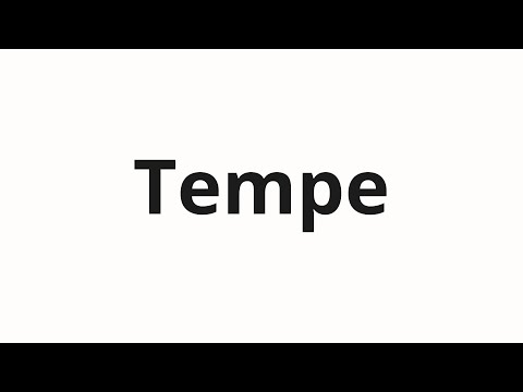 How to pronounce Tempe