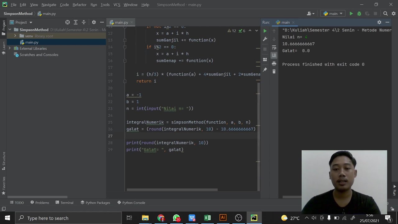Metode Numerik Simpson 1/3 Menggunankan Python