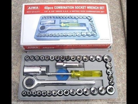 40 pcs combination socket wrench set