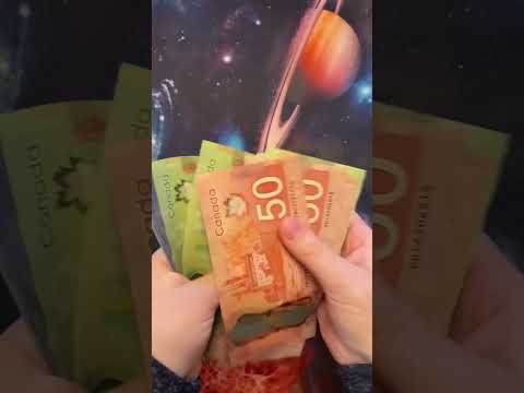 ASMR Count Canadian Cash With Me #Shorts #CAD