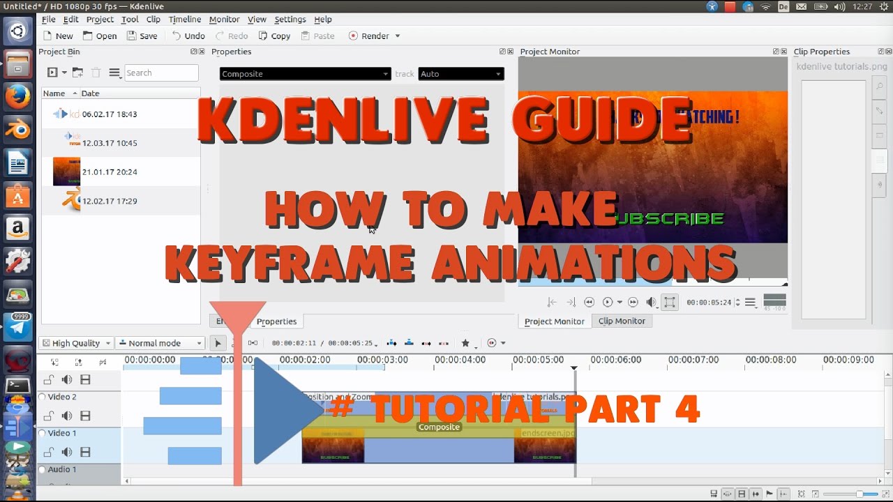 Keyframe Animation Tutorial - Kdenlive 2017