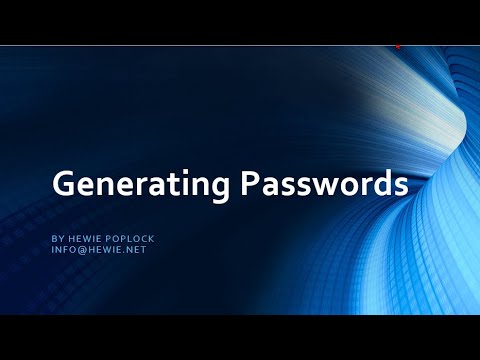 Generating Passwords