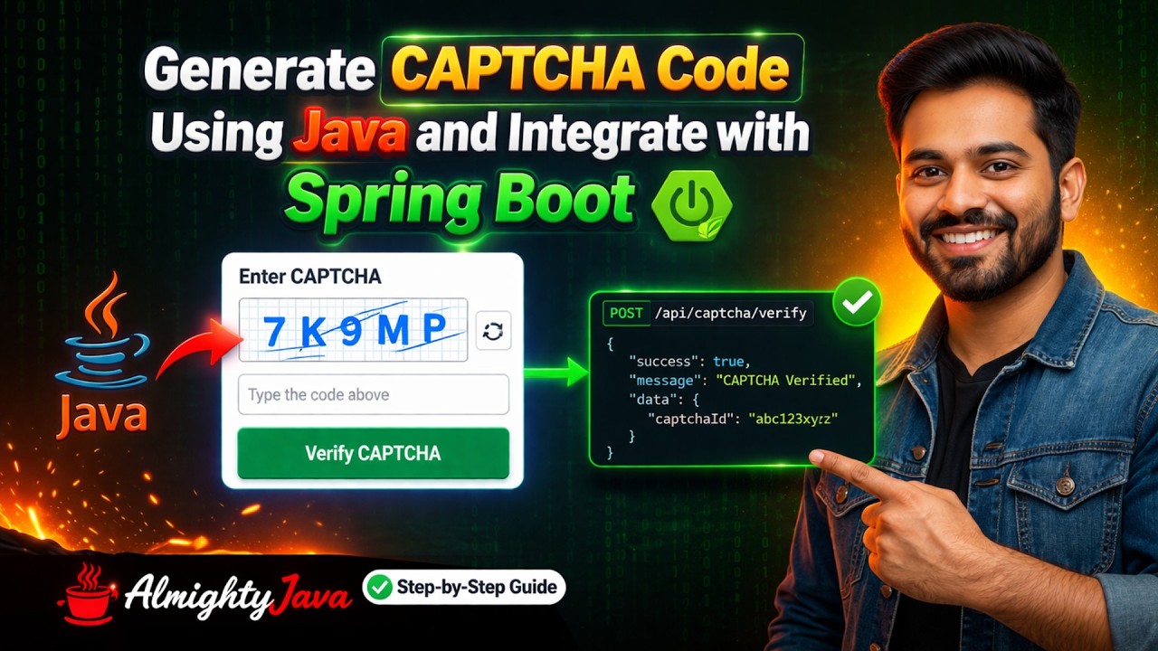Generate Captcha Code Using Java and Integrate with Spring Boot | Almighty Java