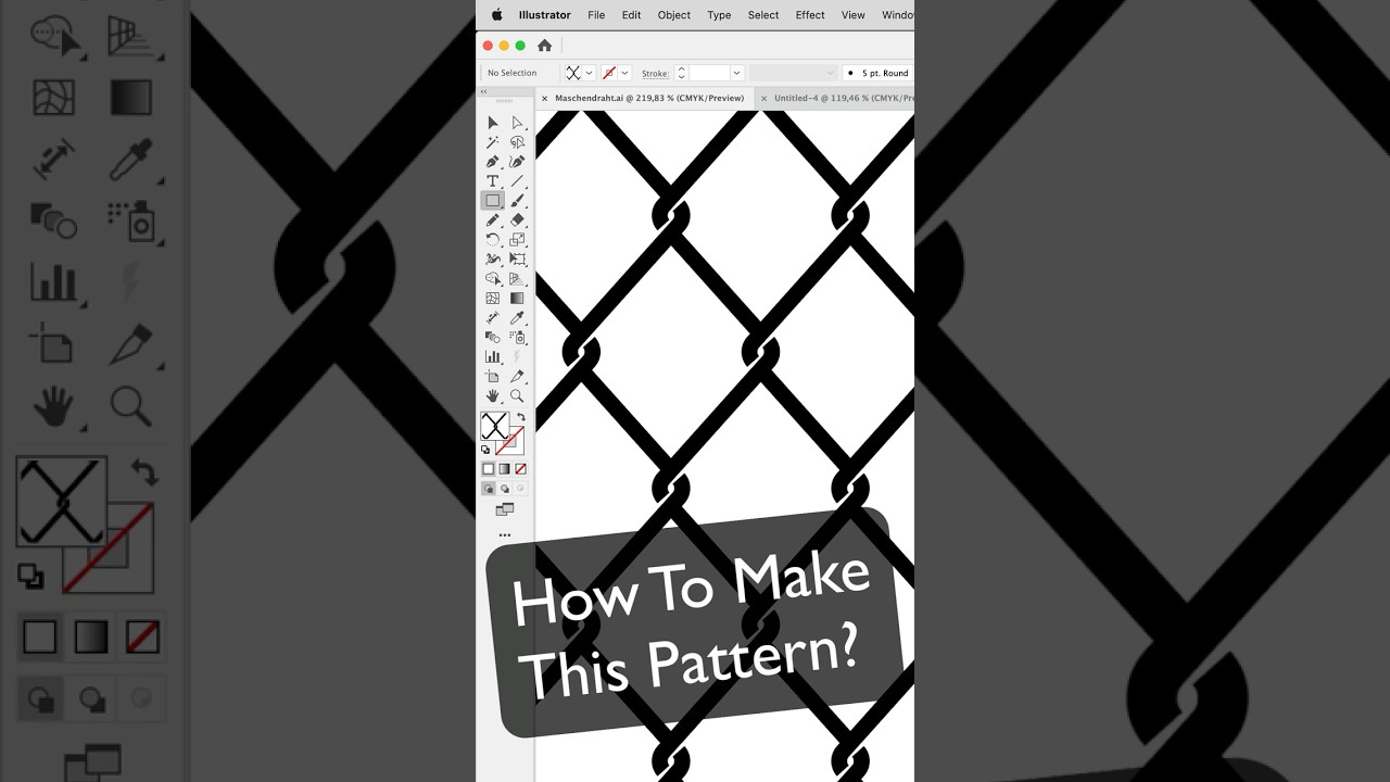 How To Make A Wire-Mesh Fence Pattern in Illustrator  #tutorial #design #vector #illustrator