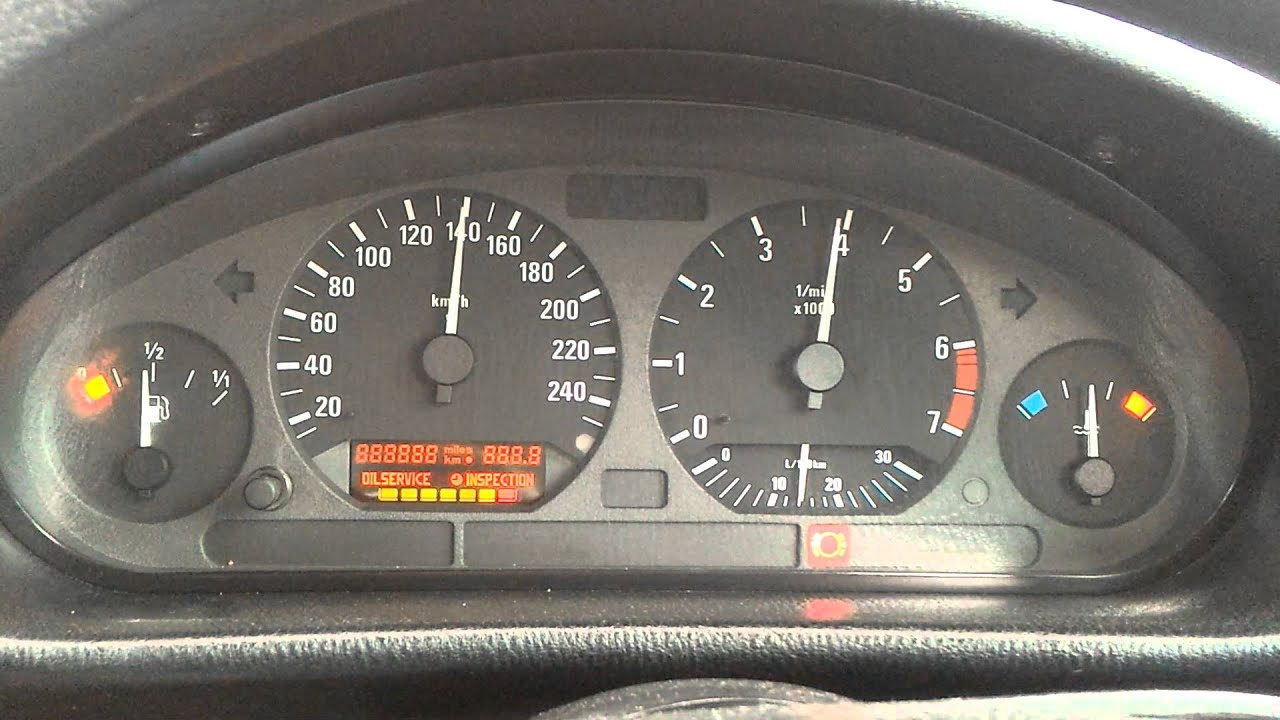 Instrument cluster test, BMW E36