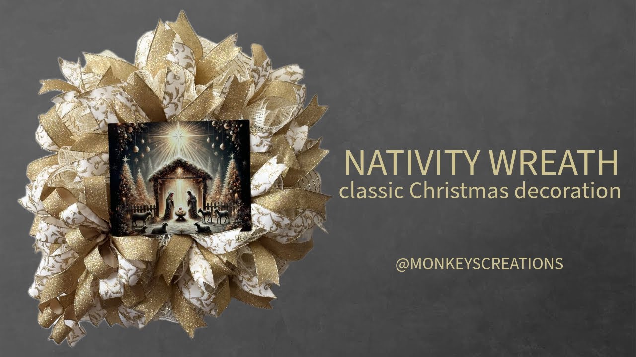 How to Create a Nativity Scene: #wreath #christmasdecorations
