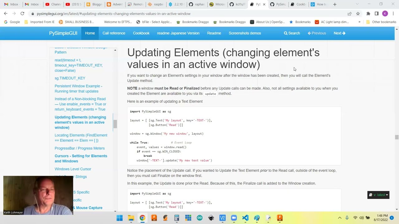 FreeSimpleGUI Tips - Updating Elements