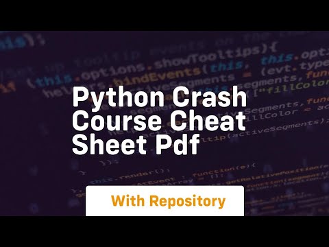 python crash course cheat sheet pdf