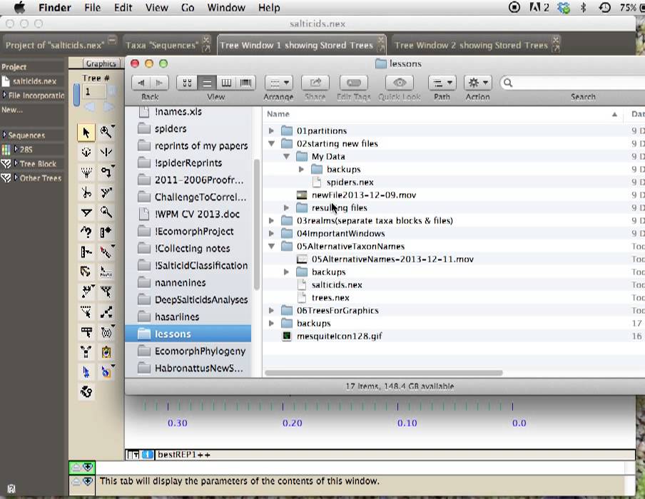 04 Mesquite Basics: Tree Graphics files for Presentations and Publications
