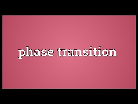 Phase transition Meaning