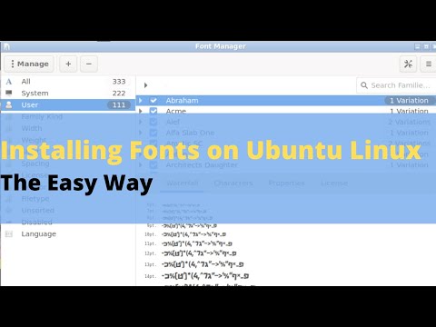 Install Fonts On Ubuntu Linux 20.04 - The Easy Way!