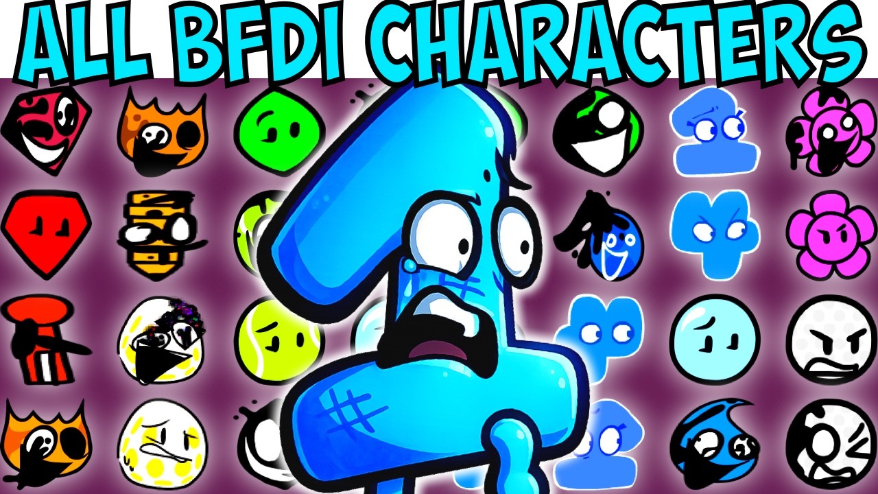 ALL BFDI CHARACTERS | FNF Character Test | Gameplay VS Playground