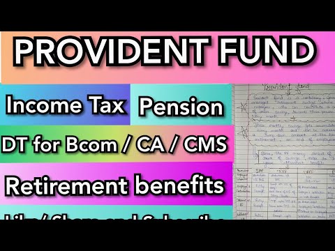 Provident fund || Pension || Income under * Head Salary *