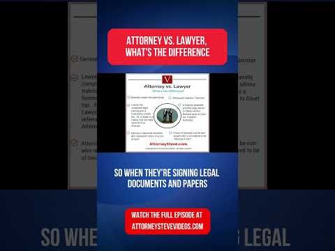 Attorney vs Lawyer, what's the difference?