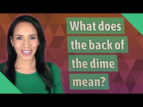 What does the back of the dime mean?