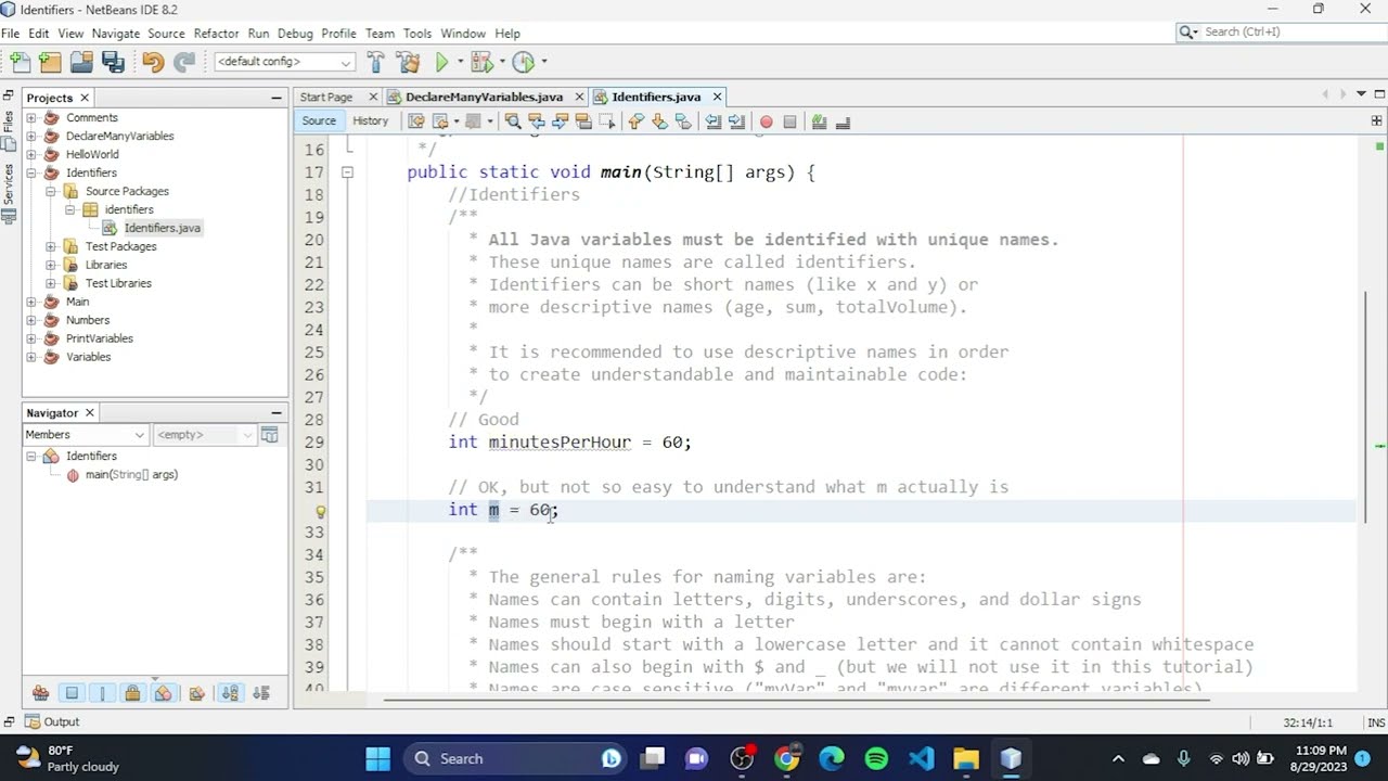 Java Part 12 - Identifiers in Java