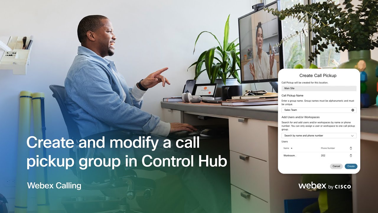 Create and modify a call pickup group in Control Hub