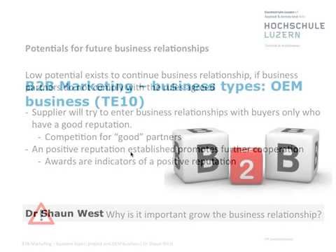 B2B Marketing - business types: OEM business (TE10)