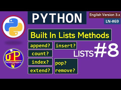 Built in List Methods in Python | append insert count index pop extend remove #shortsfeed #python