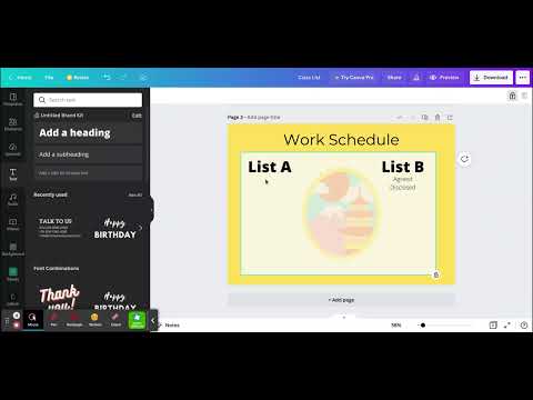 Making A Simple Printable Bulletin Board in Canva.