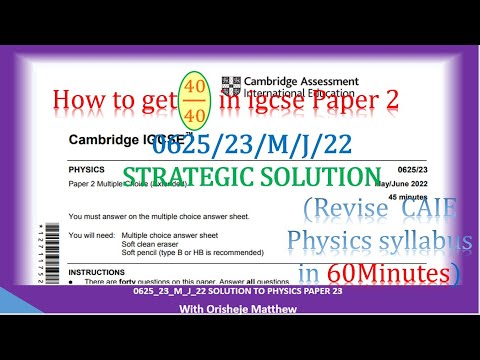 0625 /23/ M /J /22 Paper 2 Multiple Choice (Extended) Questions 1 to 20 Solved Part 1