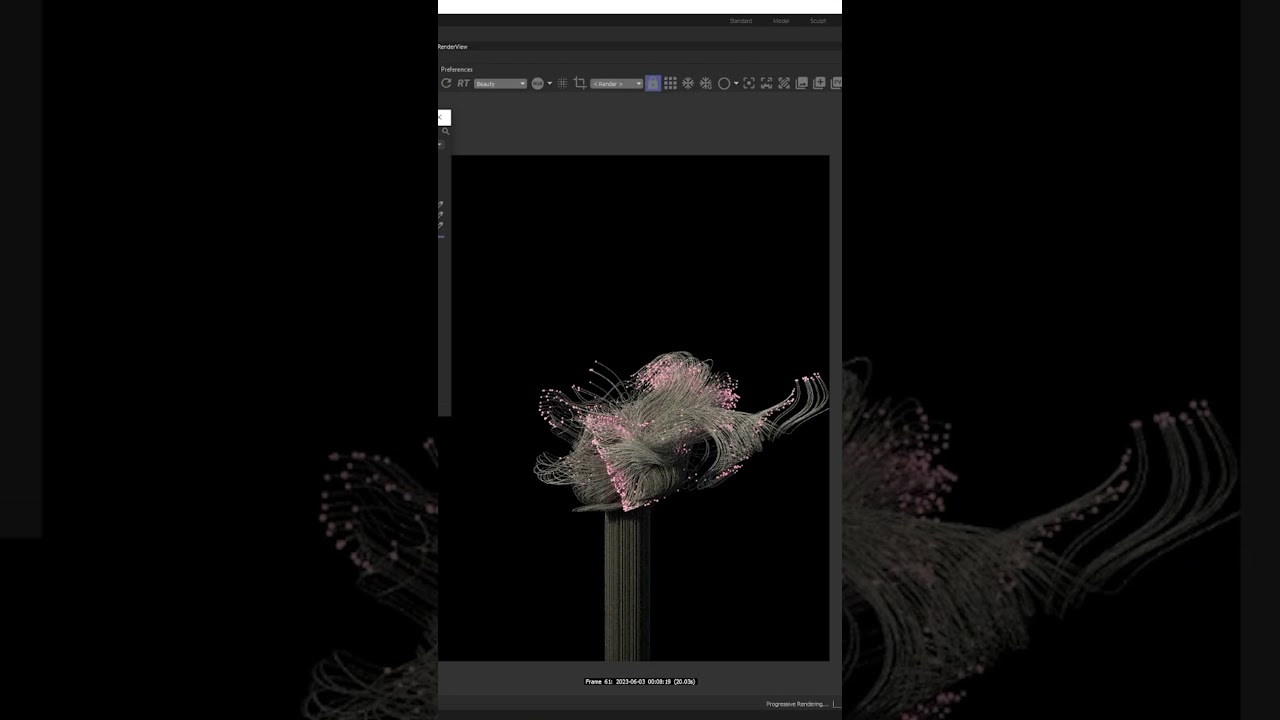 Experiments with xptrails (using x-particles in Cinema4D) 🌸 #3dart #xparticles #simulation #xptrail