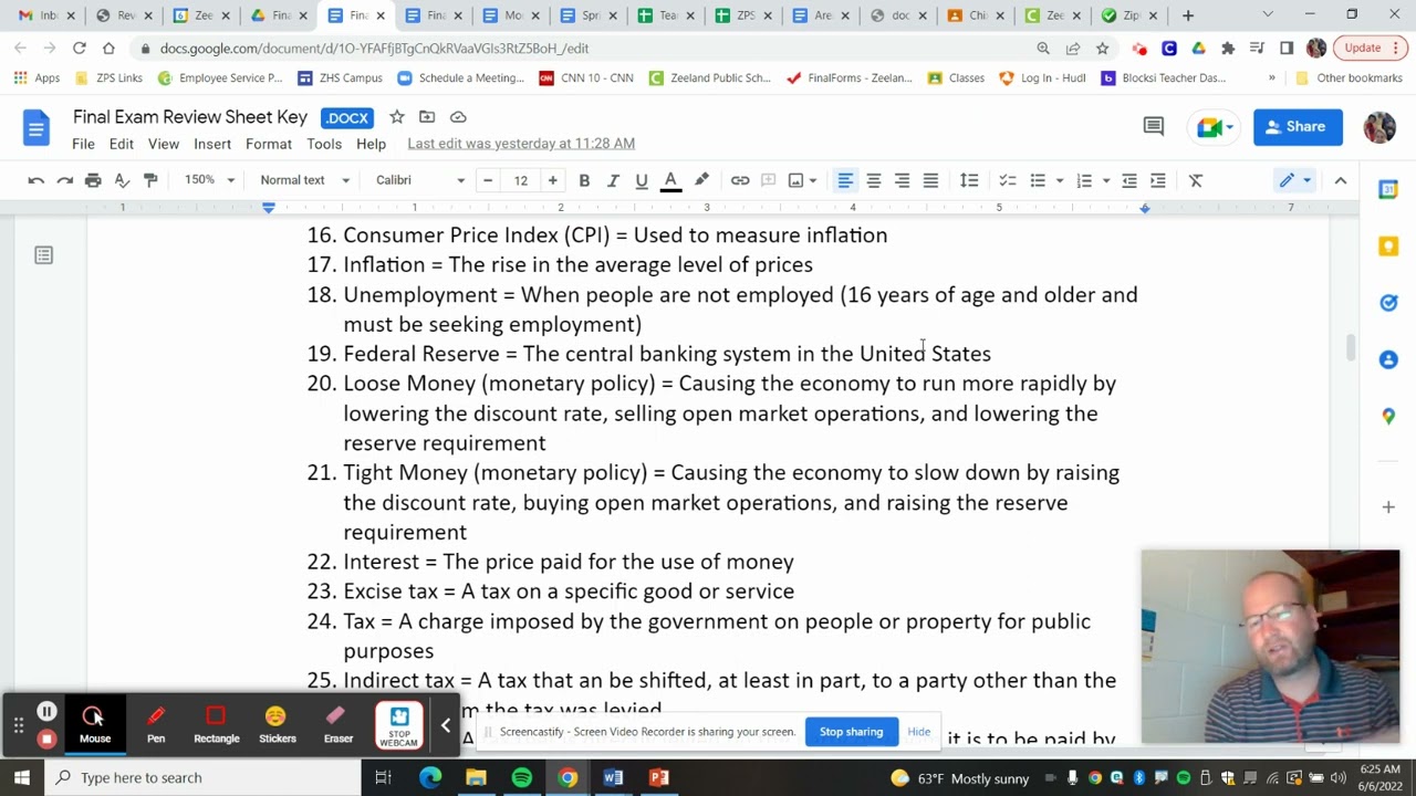 Econ. Final Exam Review