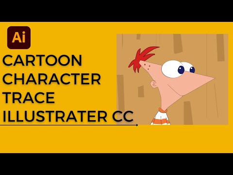 Cartoon character Trace in Adobe Illustrator cc Tutorial. Brain learning.