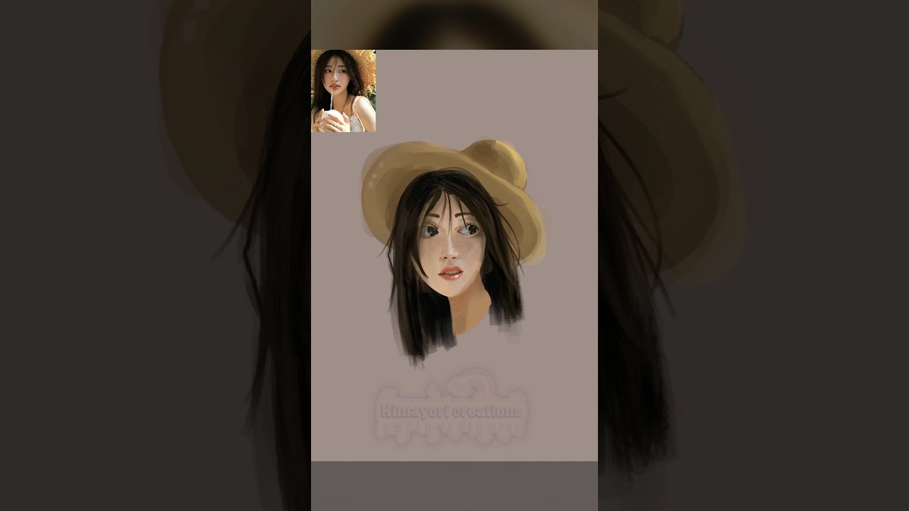 Drawing in a semi-realistic style for the first time ;-; #drawing #semirealisticstyle #speedpaint