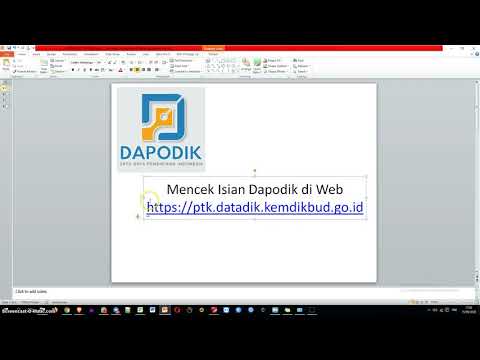 Mencek Isian Dapodik di Web https://ptk.datadik.kemdikbud.go.id