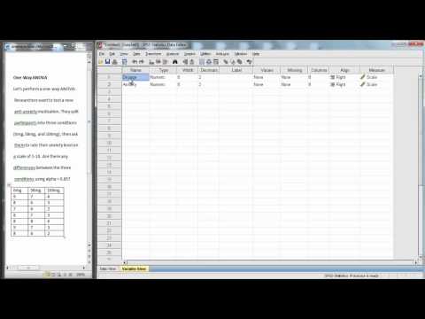 SPSS - One-Way ANOVA